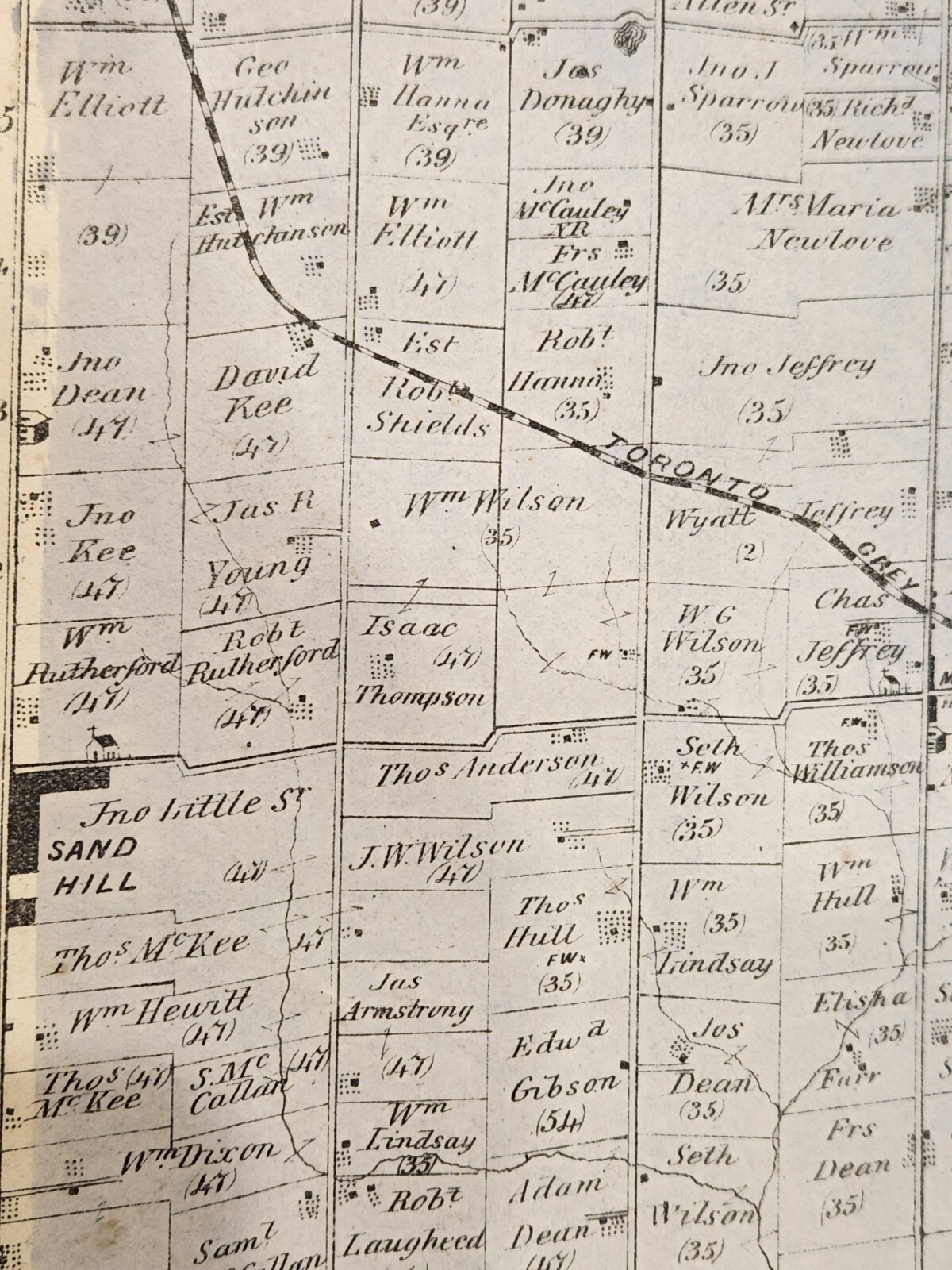 Original 1877 ILLUSTRATED HISTORICAL ATLAS OF PEEL by J.H. Pope ...