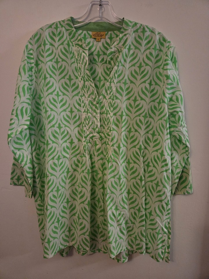 Roberta Roller Rabbit green tunic-size large | eBay