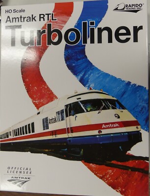 Rapido 25501 Ho Scale Amtrak RTL Turboliner Set #1 Phase III (Early ...