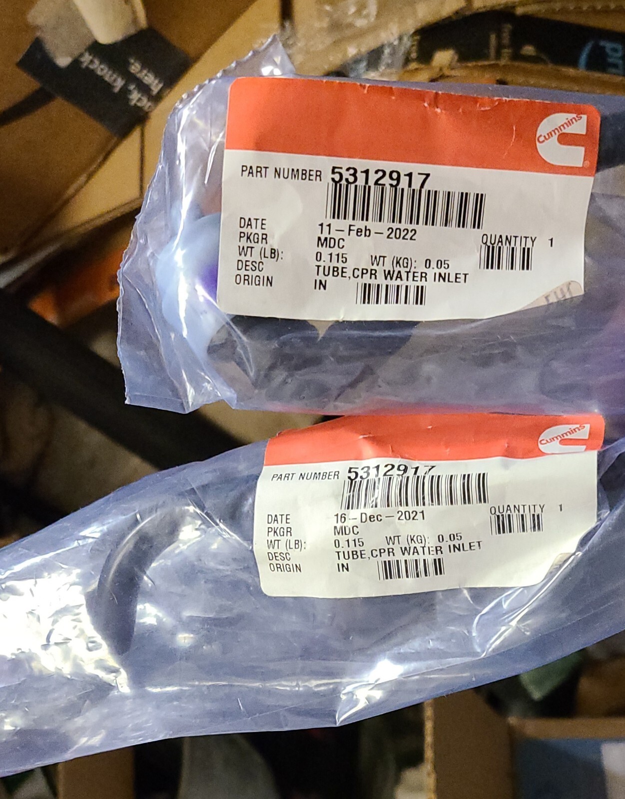 CUMMINS TUBE,CPR WATER INLET 5312917, OEM Cummins Part Number 5312917 ...