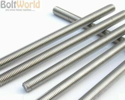 M16 / 16mm THREADED METRIC BAR STUDDING ROD ZINC BZP PLATED 300mm and ...