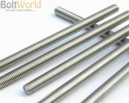 M16 / 16mm THREADED METRIC BAR STUDDING ROD ZINC BZP PLATED 300mm and ...