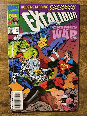 EXCALIBUR 68 DIRECT EDITION SCOTT LOBDELL STORY MARVEL COMICS 1993 | eBay