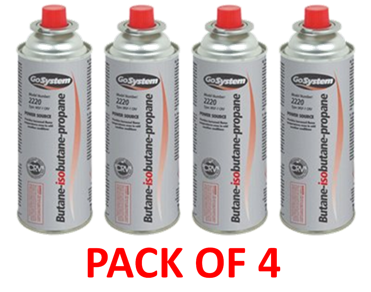 Gosystem Pack 4 for uno type butane/PROPANE Disposable gas cartridges ...
