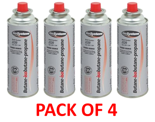 Gosystem Pack 4 for uno type butane/PROPANE Disposable gas cartridges ...