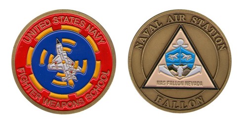 NAVY NAVAL WEAPONS SCHOOL FALLON MILITARY TOP GUN CHALLENGE COIN | eBay