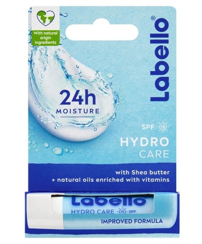 Labello Lip Balm (Hydro Care) – 24h Moisture with Shea Butter & Vitamin ...