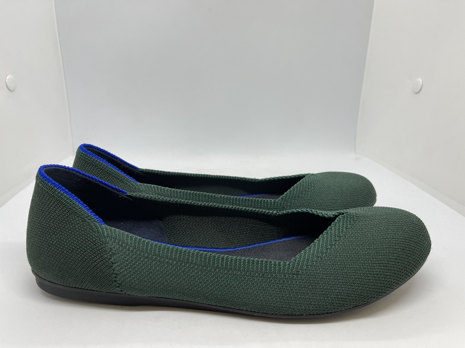 RARE MINT Rothys The Flat Retired Women US 8.5 Green … - Gem