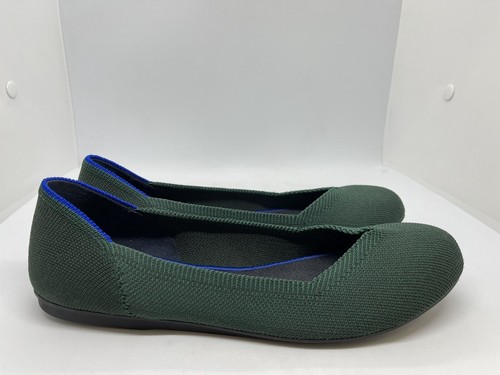 RARE MINT Rothys The Flat Retired Women US 8.5 Green … - Gem