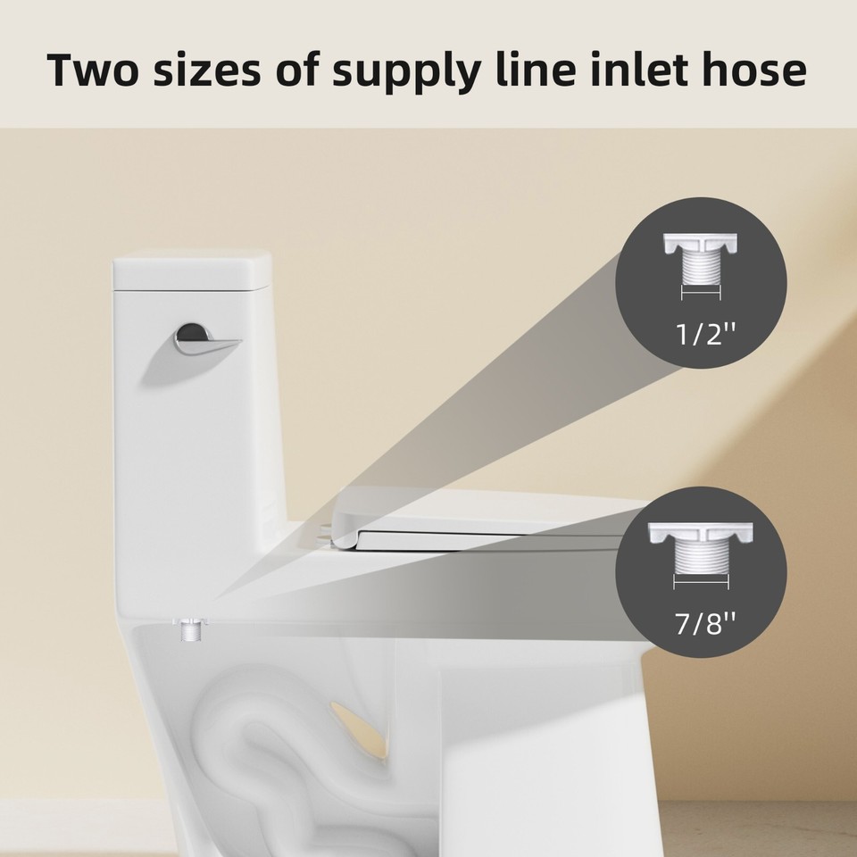One-Piece Elongated Toilet with Comfort Height & Siphonic Jet Flush ...