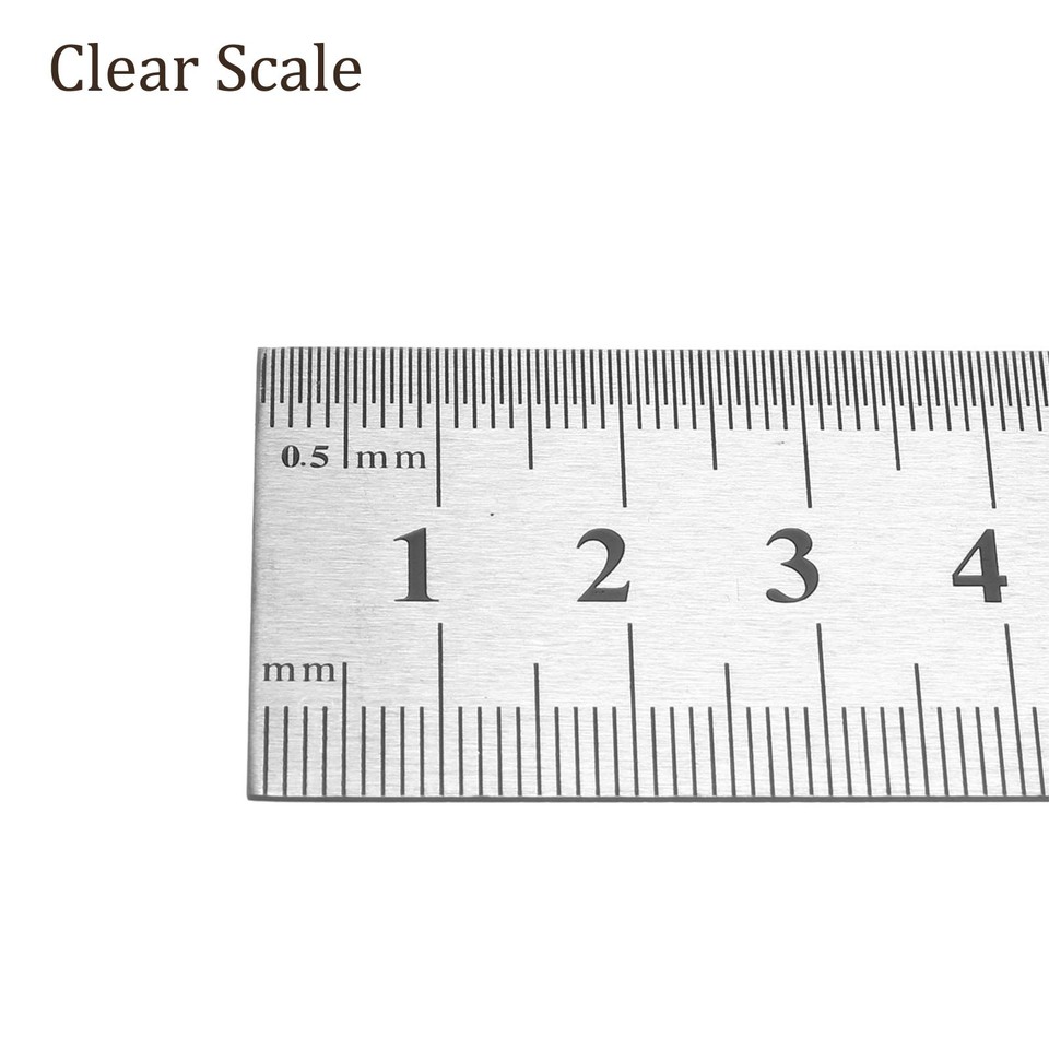 Metal Straight Edge Ruler 400mm 16" Metric Stainless Steel Centimeters ...