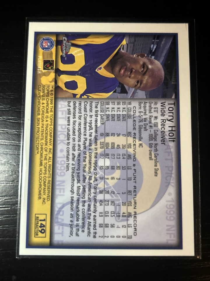Torry Holt 1999 Topps Chrome #149 Refractor SP Rookie RC Rams Surface ...