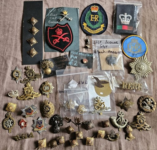 Huge Job Lot of Mixed British Military Army Cap Badges Etc. Bundle, Collection. | eBay