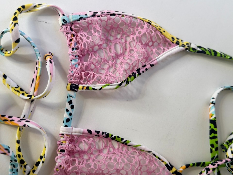 Wicked Weasel Microminimus Pink Mesh Tri Top Sheer Med | eBay UK