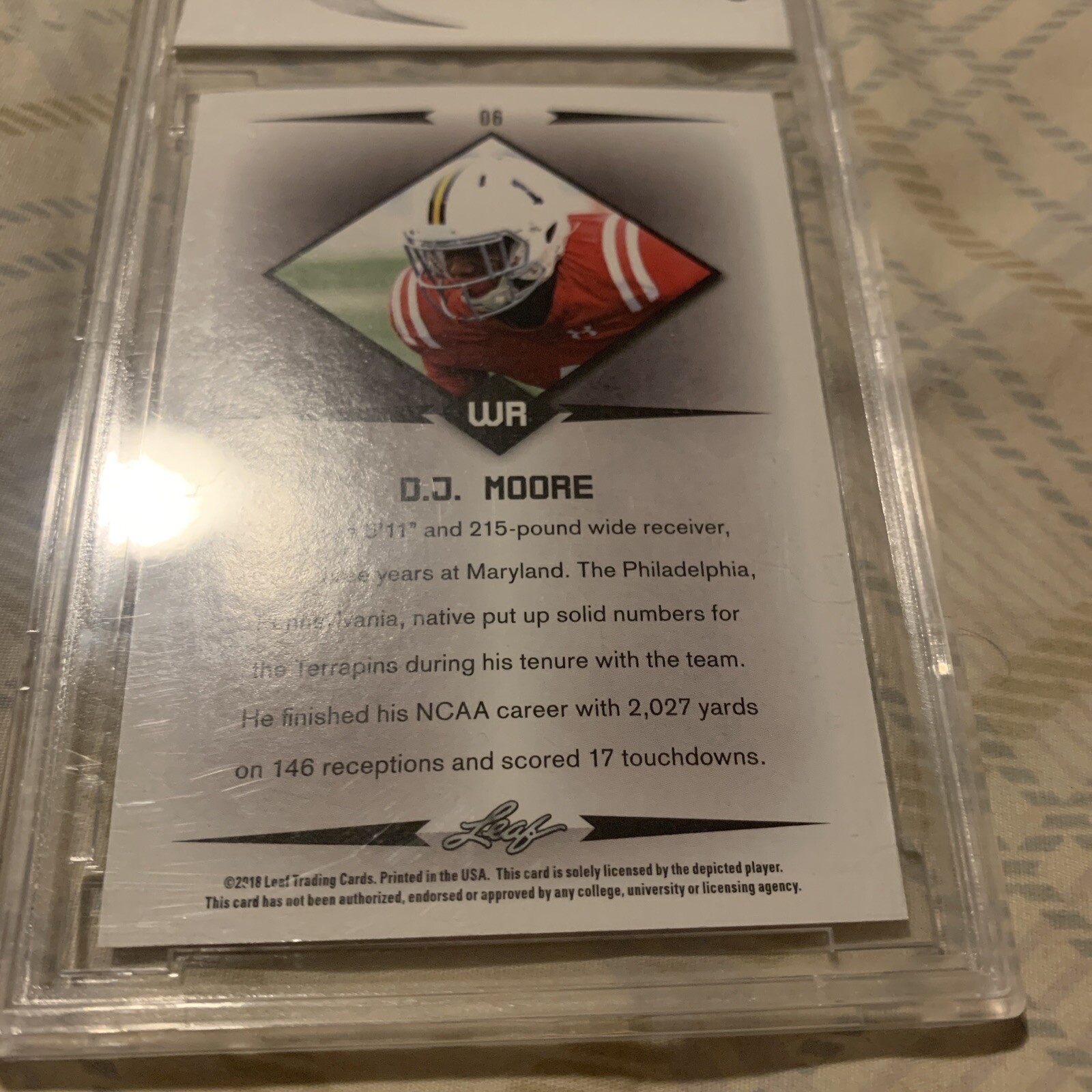 2018 Leaf Rookie Star DJ Moore Rookie Card RC #06 Panthers - BCCG 10 | eBay