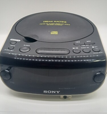 Sony Dream Machine ICF-CD815 Dual Alarm LED Clock FM/AM Radio CD Player ...