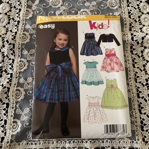 SIMPLICITY NEW LOOK PATTERN ELEGANT DRESS 5 DESIGNS BOLERO GIRLS' SZ 1/ ...