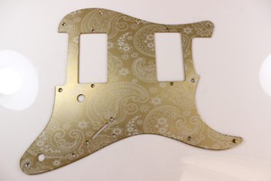 Gold Anodized Paisley Aluminum HXH HH Strat Pickguard- Fits Fender ...