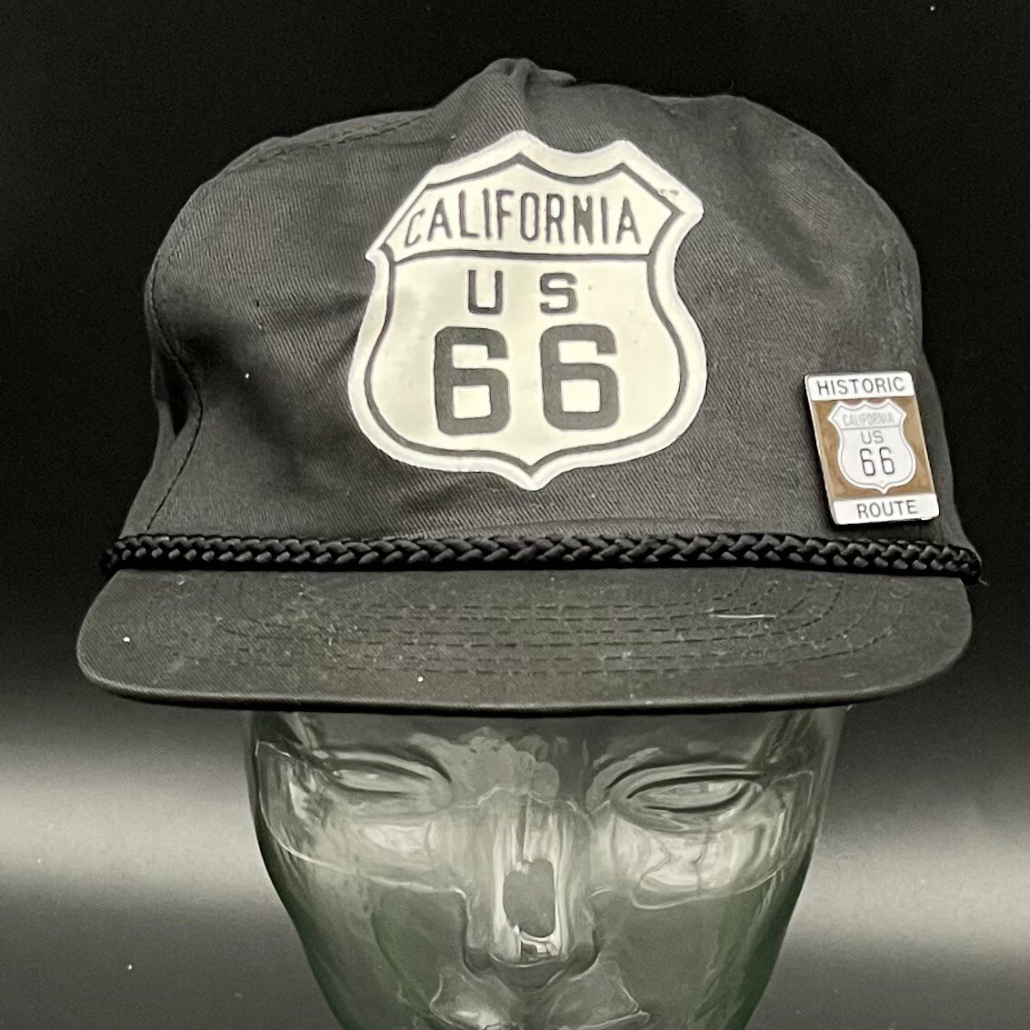 Vintage Historic Highway Route 66 Mesh Rope Snapback … - Gem