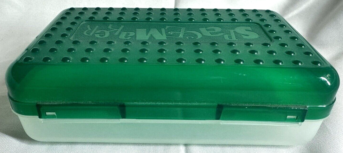 Vintage 90's SpaceMaker Pencil Box/Case - Green/Clear - Preowned | eBay