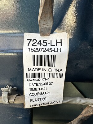 2007-2013 Chevrolet Tahoe OEM Left Rear Driver Side Door Wiring Harness ...