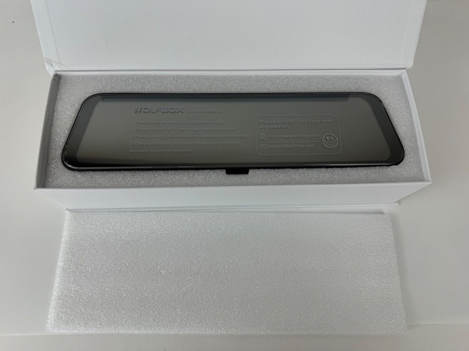 WOLFBOX G840S 12" 4K Mirror Dash Cam Backup Camera, 5.8GHz WiFi Smart ...