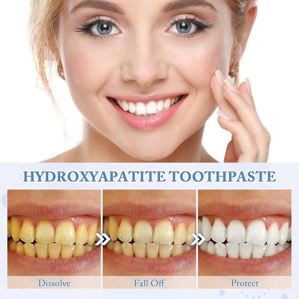 Hydroxyapatite Toothpaste, 7.5% Nano Hydroxyapatite White Tooth Repair ...