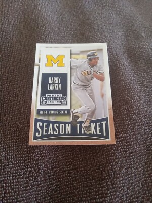 2015 Panini Contenders Season Ticket Barry Larkin Michigan Wolverines ...