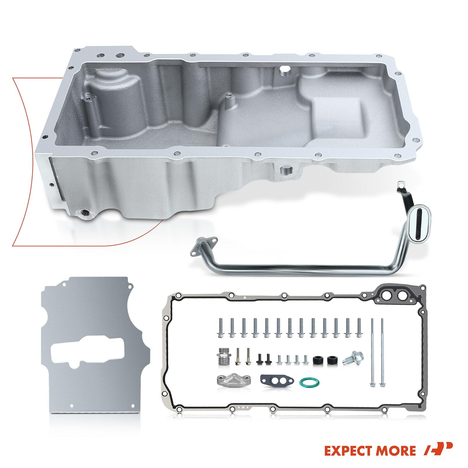 A-Premium Sump Oil Pan w/ Added Clearance&Turbo Drains LS Retro Low ...