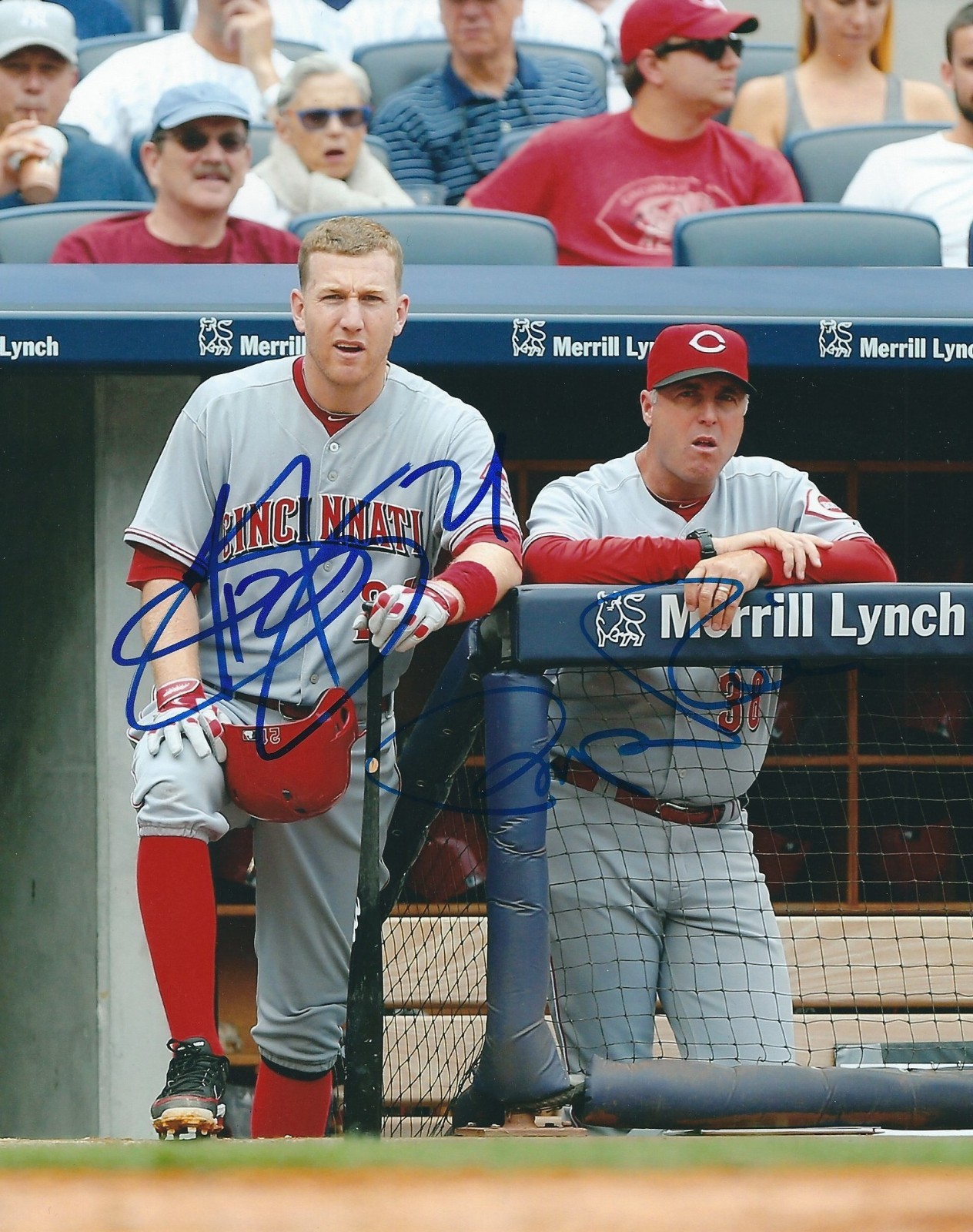 Signed 8x10 TODD FRAZIER & BRYAN PRICE Cincinnati Reds Autographed ...
