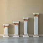 Fiberglass White and Gold Plinth Roman Style Column Ionic Piller ...