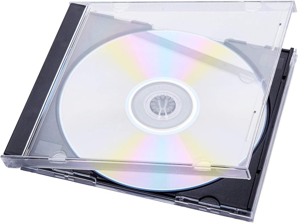 10.4 mm Standard Single Clear CD Jewel Case with Assembled Black Tray ...