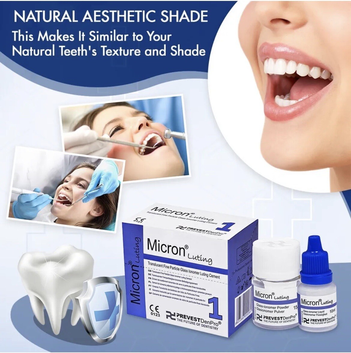 Permanent Tooth Teeth Cement luting veneer Adhesive caps Crown Bridge ...