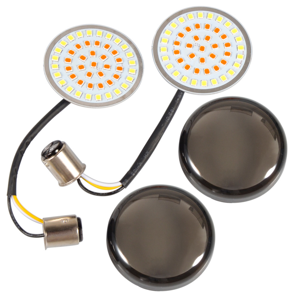 1157 LED Turn Signal insert Lights Bullet Style Bezels Lens Fit For ...