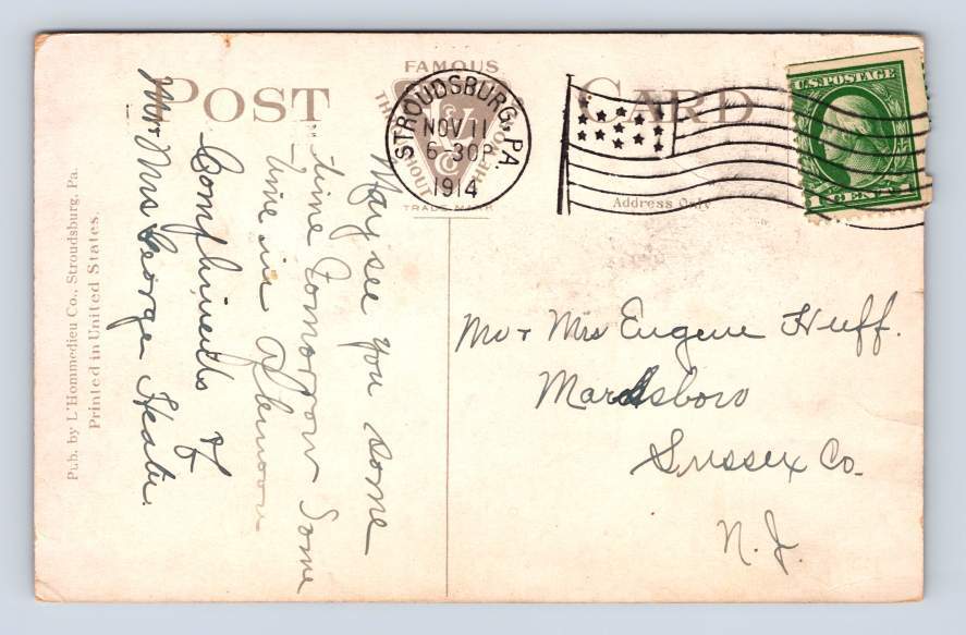 Train Station w Locomotive EAST STROUDSBURG Pennsylvania Railroad Depot ...