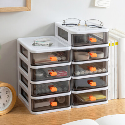 Small Desktop Storage Drawers Tower Unit 2-5 Mini Drawer Box Organizer ...
