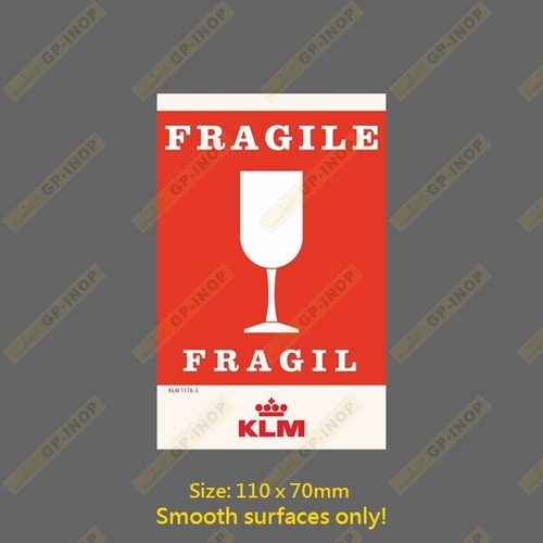 Fragile luggage Sticker KLM Sticker Vinyl Sticker Luggage laptop Car | eBay