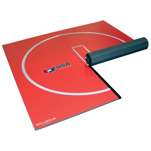 10'x10'x1-1/4" Dllamur Tapeless FLEXI-Connect® Wrestling Mat - Red | eBay