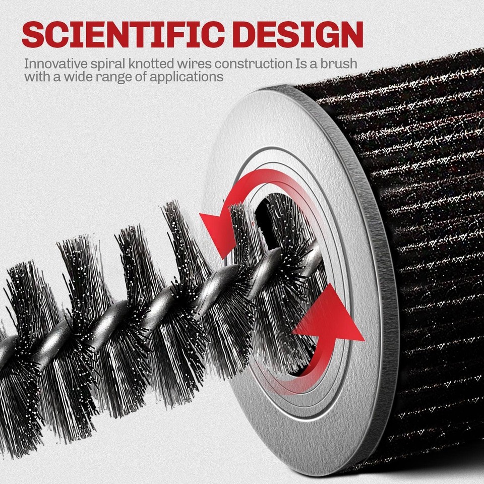 6PCS 304 Stainless Steel Bore Brush Copper Pipe Cleaner, Twisted Wire ...