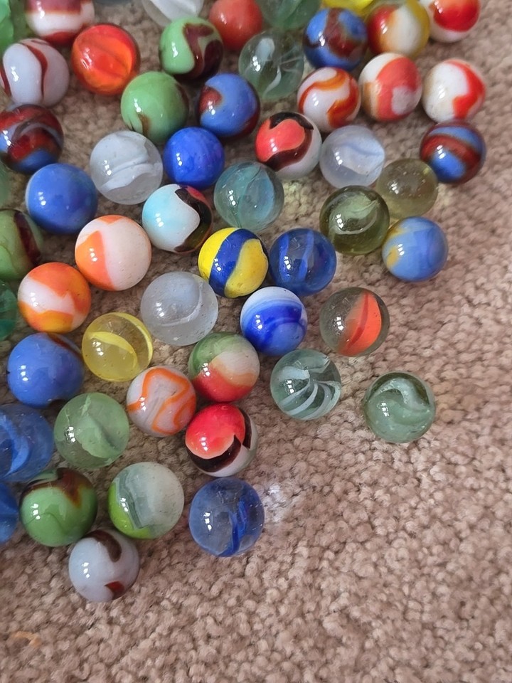 Vintage Marbles 160+ Lot several different sizes, multiple colors.!! | eBay