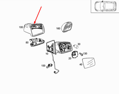 NEW MERCEDES-BENZ A-CLASS W176 LEFT WING MIRROR COVER A24681101007787 ...