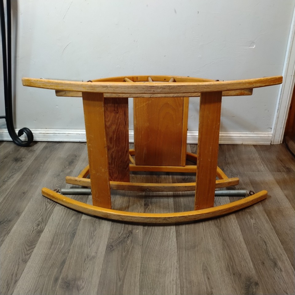 Vintage TEETERTOT Wooden Delphos Bending Co Baby Bouncer Springs Bounce ...