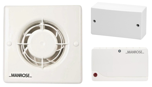 Low Voltage Extractor Fan with Timer or Humidity Transformer Manrose ...