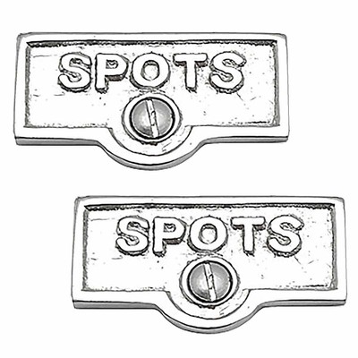 2 Switch Plate Tags SPOTS Name Signs Labels Chrome Brass | Renovator's ...