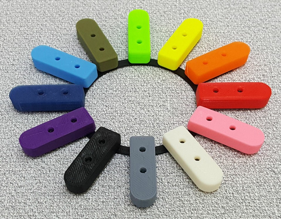 Five (5) 3D Printed Low Profile 1911 Magazine Bumpers (w/ screws), asst ...