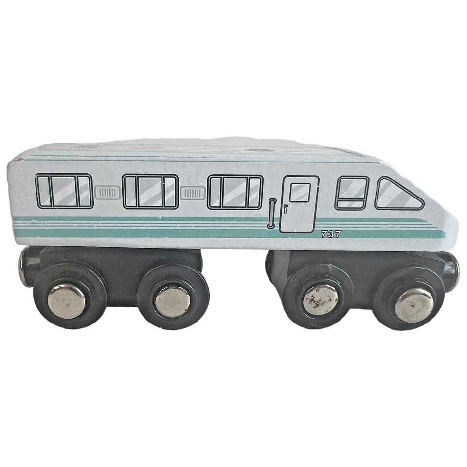 Maison Joseph Battat Express Line Wooden Magnetic Train Engine Toy Blue ...