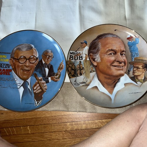 BOB HOPE &BURNS Tribute Plates 1982 LIMITED EDITION 10.25" THANKS FOR ...