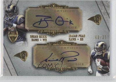 2012 Topps Supreme Dual Auto /25 Brian Quick Isaiah Pead #SDA-QP Rookie ...