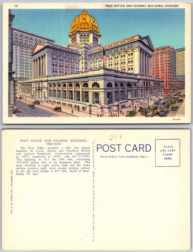 Post Office Federal Building Chicago IL Postcard | eBay