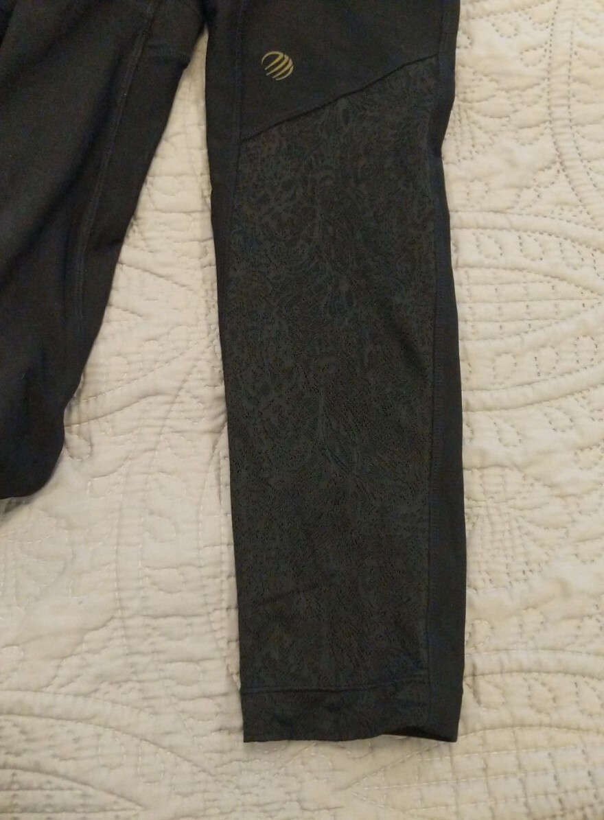 Mondetta Performance Gear MPG Women's Sz Lg Active Legging Black Lace ...